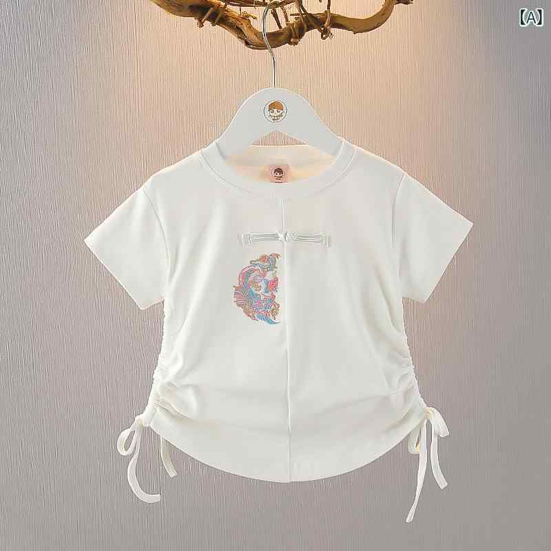 ・カテゴリ: キッズTシャツ・性別: 女の子・スタイル: 中国風・主な素材: 綿96.2%・ネックライン: ラウンドネック・袖丈: 半袖・フード: フードなし・対象年齢: 1～3歳・カラー展開: ホワイト、ピンク・サイズ展開: 66cm、7...
