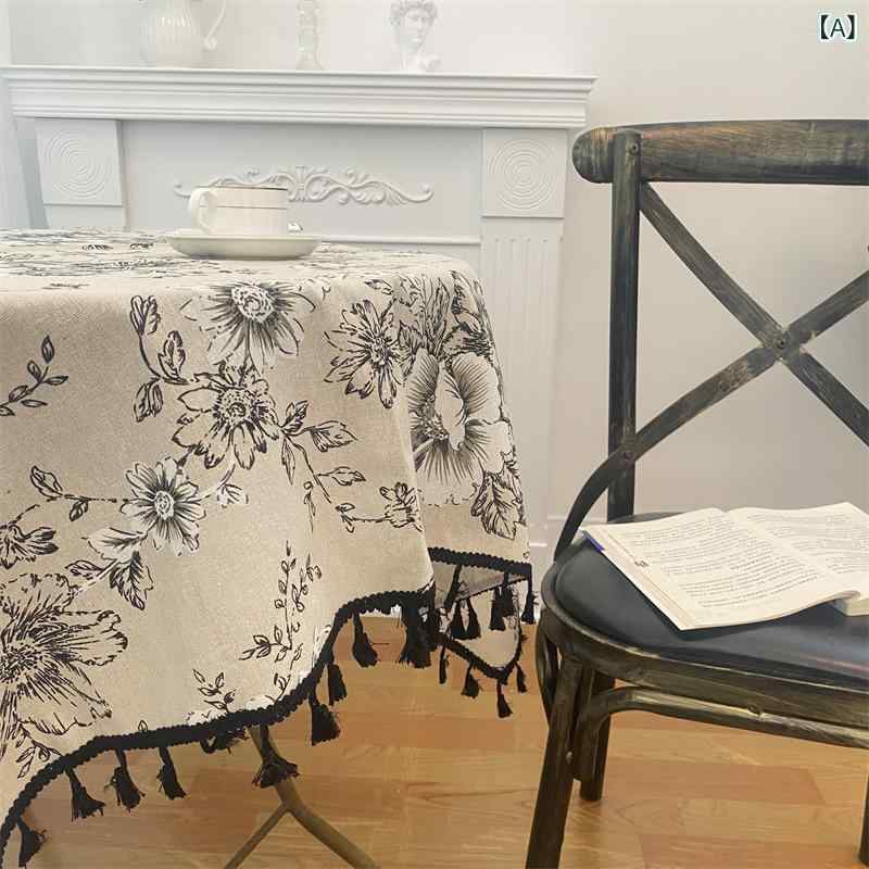 ・カテゴリ: テーブルクロス・主な素材: 綿90%、麻10%・形状: 円形・カラー展開: 黒バラ、黒フリンジ・サイズ展開: 100x140cm, 140x140cm, 140x160cm, 140x180cm, 140x200cm, 140...