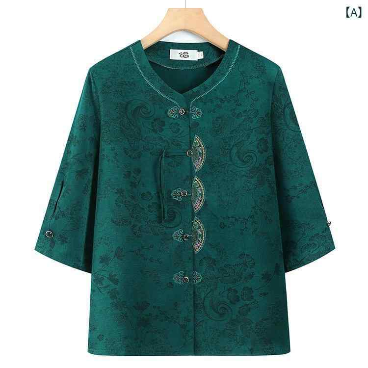 ・カラー: 緑、赤、ワインレッド・サイズ展開: XL、2XL、3XL、4XL、5XL・主な素材: 綿ポリ・スタイル: 民族風・スタイル: 通勤・スタイル: 優雅・加工: 刺繍