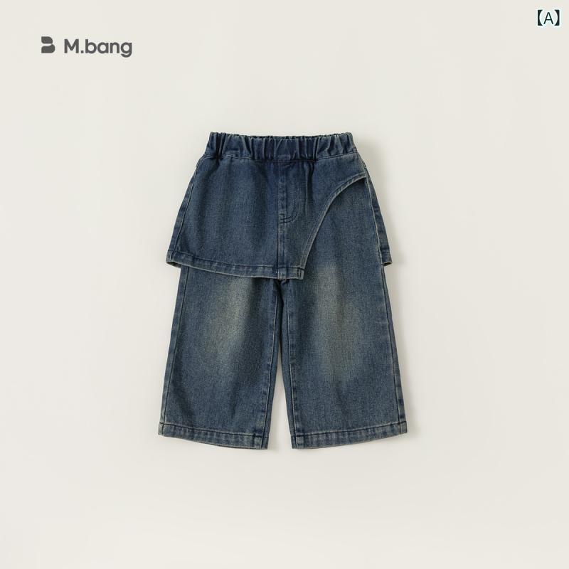 ・カテゴリ: デニムパンツ・対象: レディース・対象年齢: 3〜8歳・スタイル: 韓国・主な素材: 綿・柄: 無地・厚さ: 普通・丈: ロング・ウエスト: ミドル丈・ウエスト仕様: ゴムベルト・カラー展開: ブルー・サイズ展開: 90cm、...