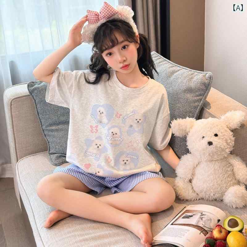 ・カテゴリ: キッズルームウェア・性別: 女の子用・主な素材: 綿50%、ポリエステル50%・カラー展開: 白、グレー・サイズ展開: 120cm、130cm、140cm、150cm、160cm、170cm・対象: 中大児（8歳以上）・スタイ...