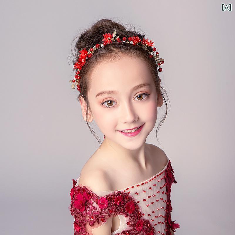 ・カテゴリ: ヘアアクセサリー・種類: ヘアバンド・スタイル: 子供用・形状: 花柄・素材: 布・色展開: 赤、白・対象: 子供・セット内容: 1個入り・流行要素: 花、リボン、デイジー