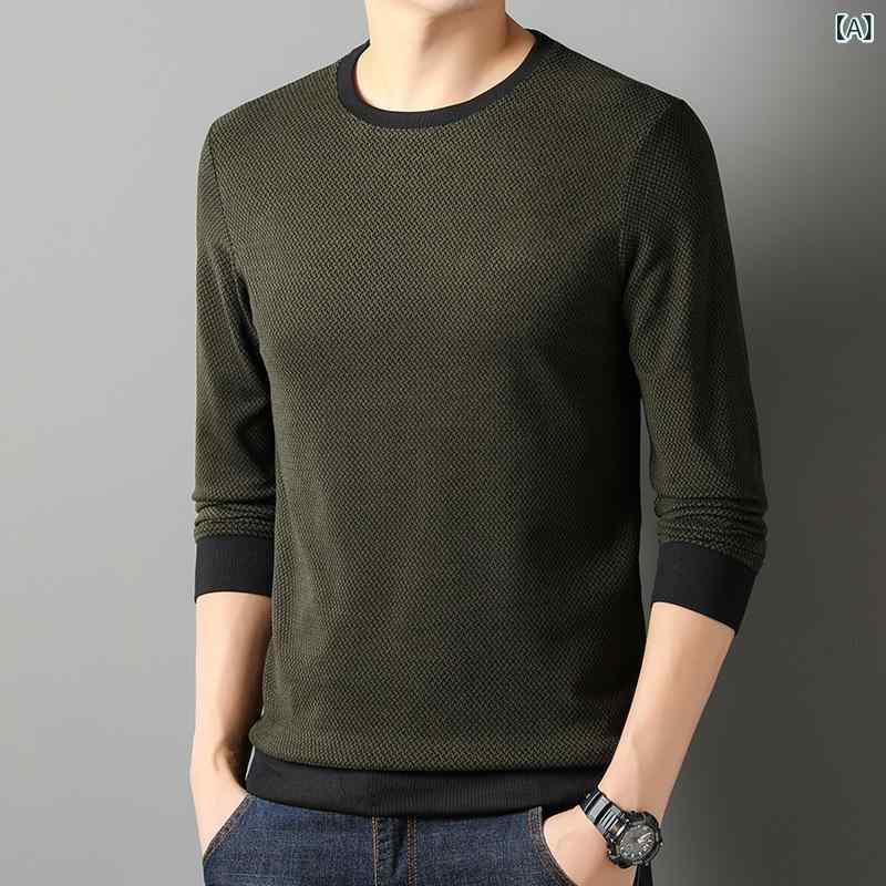 ・カテゴリ: Tシャツ・スタイル: ベーシック・主な素材: アクリル繊維96%以上・柄: 無地・フィット: ゆったり・ネックライン: クルーネック・袖丈: 長袖・袖型: スタンダード・厚み: 普通・加工: ノーアイロン・対象シーン: 日常・...