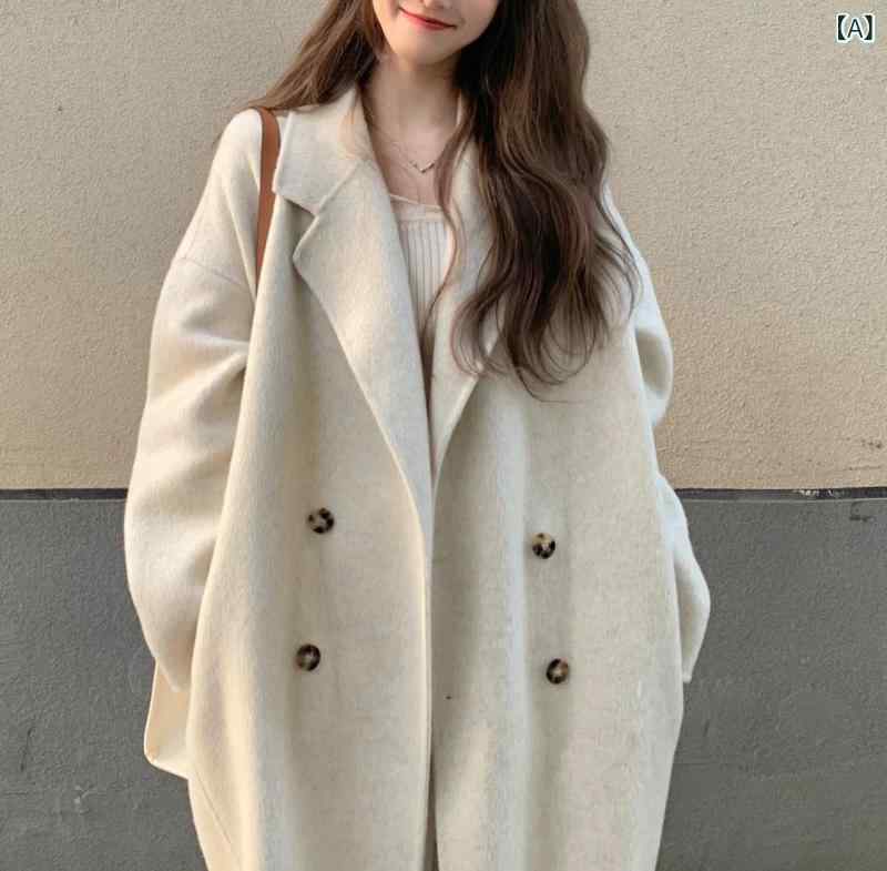 ・カテゴリ: 女性ウールコート・スタイル: 通勤・主な素材: ウール30-50%、ポリエステル30%未満・ネックライン: Vネック・袖丈: 長袖・袖型: 普通袖・着丈: ロング・シルエット: ルーズ・厚み: 中厚・開閉: 紐・装飾: ポケッ...