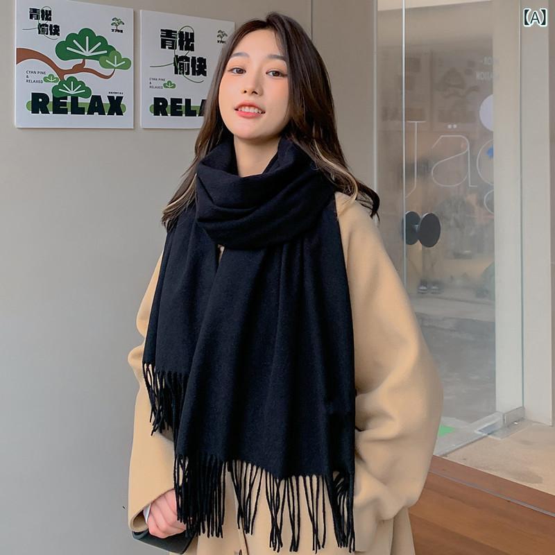 ・スタイル: ロング・織り方: ツイル・機能: 保温・幅: 70cm・カラー展開: ブラック、ホワイト、ライトグレー、ダークグレー、ブライトレッド、ワインレッド、ピンク、ジンジャーイエロー、ダークカーキ、キャメル、ベージュ、パールイエロー、...