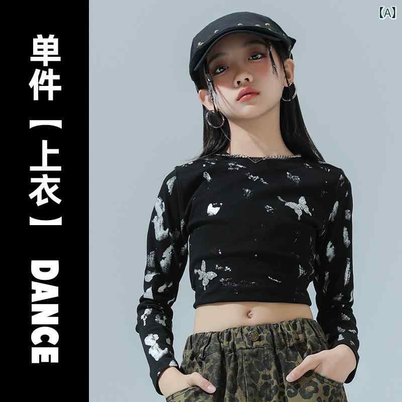 ・カテゴリ: 子供ダンス服・対象性別: 女・スタイル: ヒップホップ・要素: セットアップ、トレンド・適用ダンス: ストリートダンス・主素材: 綿80%・対象年齢: 8歳以上（140cm以上）・適合身長: 110cm、120cm、130cm...
