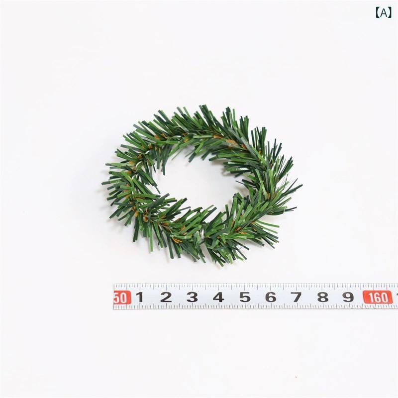 ・素材: PVC・カラー: 松針花環・サイズ: 7cm・スタイル: アメリカン・適用シーン: クリスマス