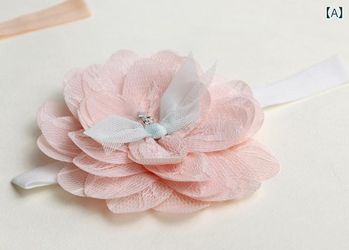 ・カテゴリ: 子供用ヘアアクセサリー・スタイル: 韓国・素材: 布・柄: チェック・: 花・カラー展開: ピンク、ホワイト、グリーン・サイズ展開: 32cm、38cm