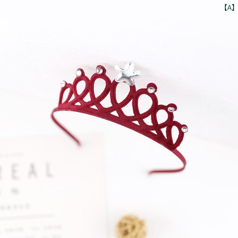 ・カテゴリ: ヘアアクセサリー・対象: 子供・: 王冠・スタイル: 韓国・素材: 革・カラー展開: 中国紅、韓粉