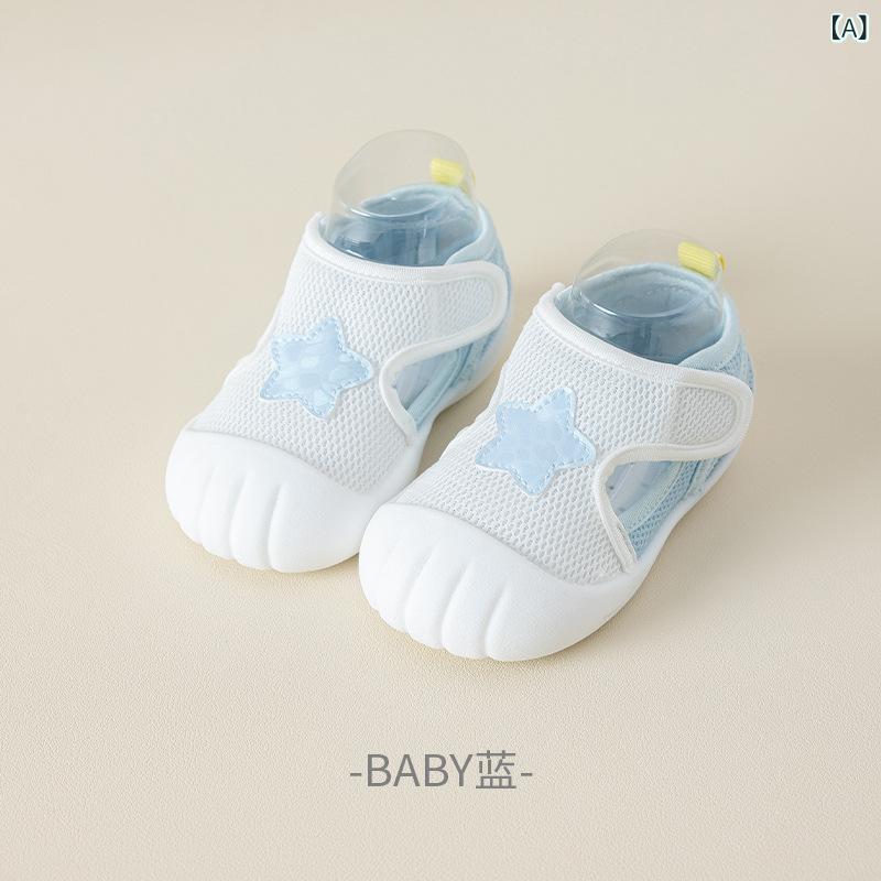 ・カテゴリ: 子供用靴下・対象: 男女兼用・主な素材: ポリエステル・織り方: メッシュ・機能: 通気性・筒丈: ショート・厚み: 薄手・柄: キャラクター・カラー展開: ベビーブルー、桜ピンク、月白グレー・サイズ展開: 6-10ヶ月用、1...