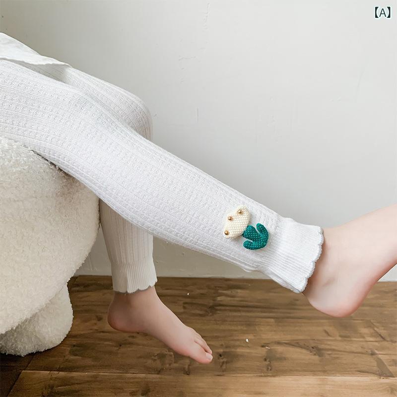 ・カテゴリ: 子供用レギンス・対象性別: 女の子・主な素材: 綿75%・厚み: 薄手・柄: 無地、カートゥーン調・要素: カートゥーン調、可愛・カラー展開: 白、灰、黒、卡其・サイズ展開: S（身長80-95cm）、M（95-105cm）、...