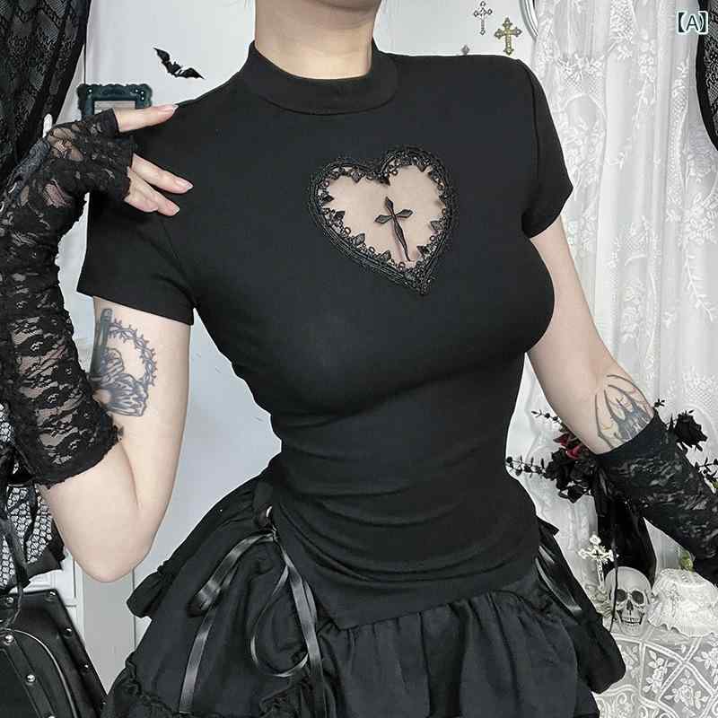 ・カテゴリ: Tシャツ・主な素材: レーヨン90-95%・柄: 無地・スタイル: プルオーバー・袖丈: 半袖・フィット: スリム・丈: ショート・ネックライン: ハーフタートルネック・袖型: スタンダード・要素: シースルー・カラー展開: ...