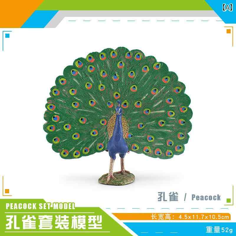 ・素材: PVC・カラー展開: 孔雀、白孔雀、青孔雀、緑孔雀・重量: 52g、125g・対象年齢: 4-6歳・カテゴリ: 動植物