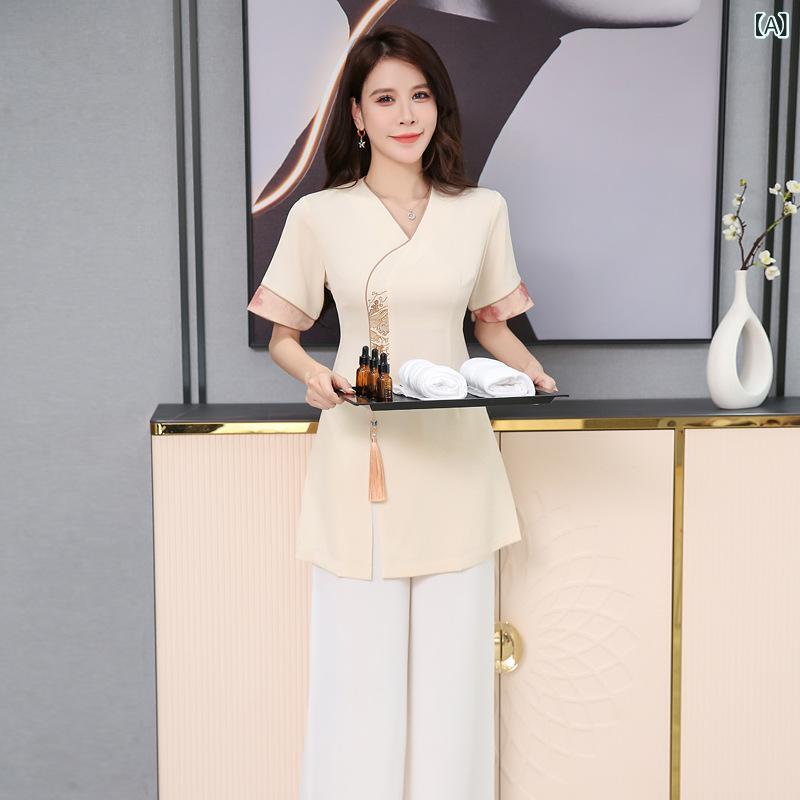 ・カテゴリ: セットアップ・対象性別: 女性・主な素材: ポリエステル70%・機能: 吸湿速乾・カラー展開: オフホワイト色・サイズ展開: S,M,L,XL,XXL,XXXL,4XL,5XL