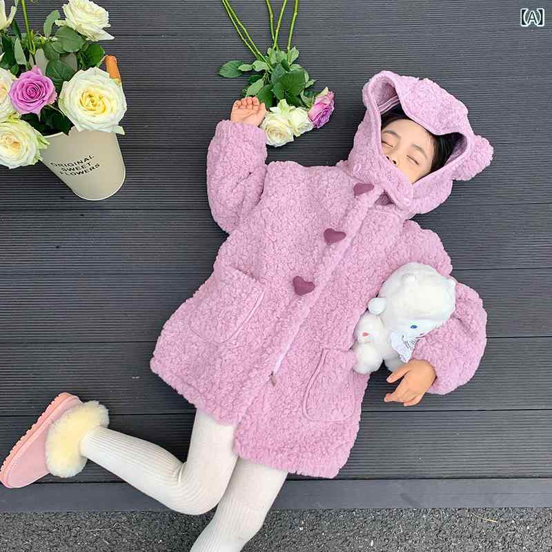 ・カテゴリ: キッズコート・性別: 女・対象年齢: 3〜8歳・対象身長: 100〜140cm・ネックライン: クルーネック・スタイル: 韓国・柄: 無地・厚み: 厚手・フード: あり・エレメント: スポーツ、ガーデン、レタリング、可愛い、プ...