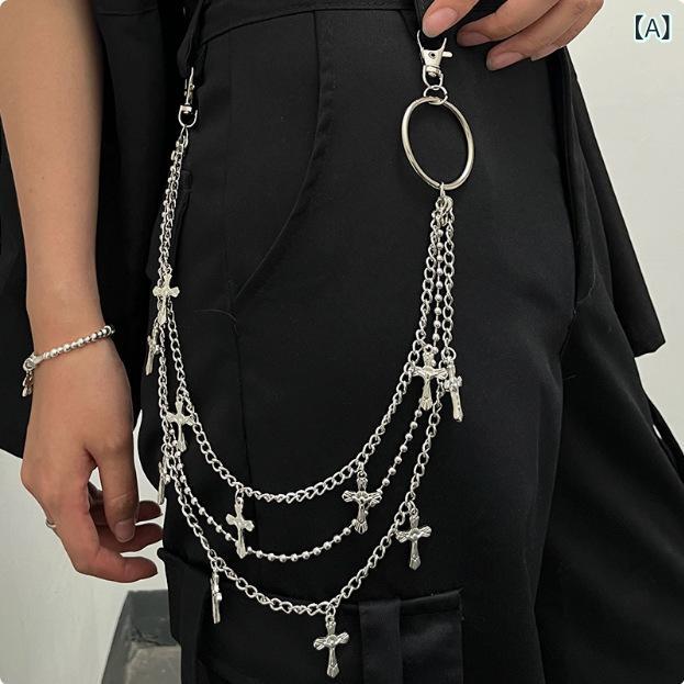 ・カテゴリ: ウエストチェーン・対象性別: ユニセックス・対象年齢: 青年・素材: 金属・スタイル: ヒップホップ・カラー展開: 二層十字架、十字架款、蜘蛛網銀色、ハートウィングキー、二層小スター、二層小ハート、イーグルビーク航海輪、ホロー...