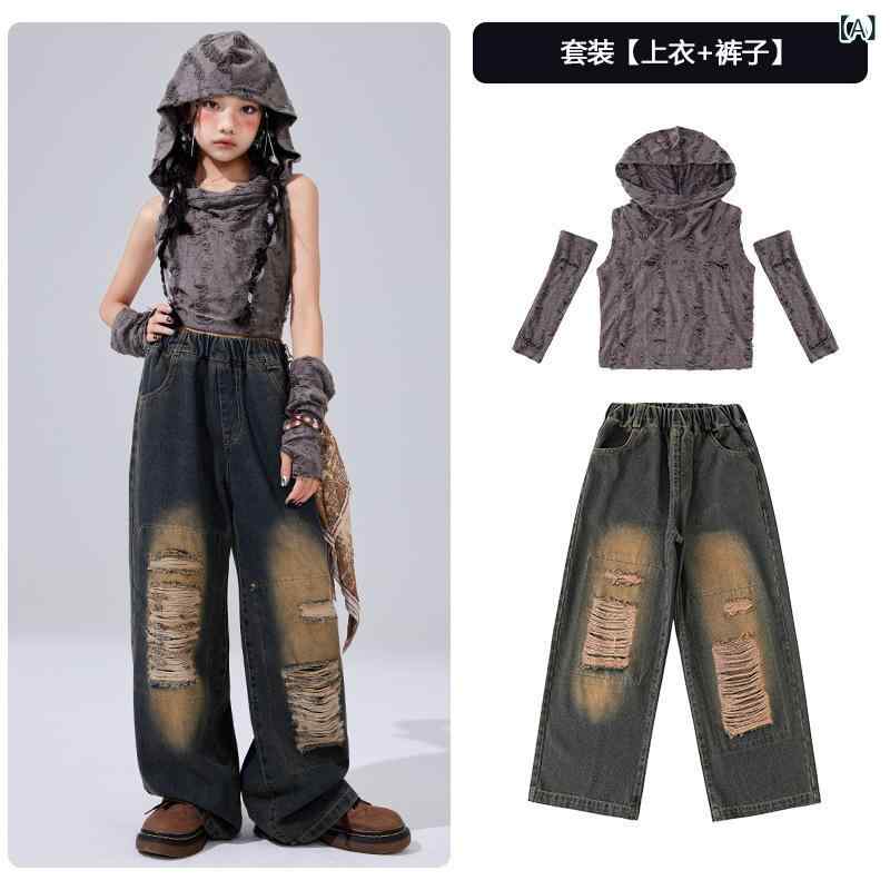 ・カテゴリ: 子供ダンス服・スタイル: カレッジ・性別: ユニセックス・ダンスタイプ: ストリートダンス・要素: セット・主な素材: 綿95%・基準: B類・適合季節: オールシーズン・サイズ展開: 110cm,120cm,130cm,14...
