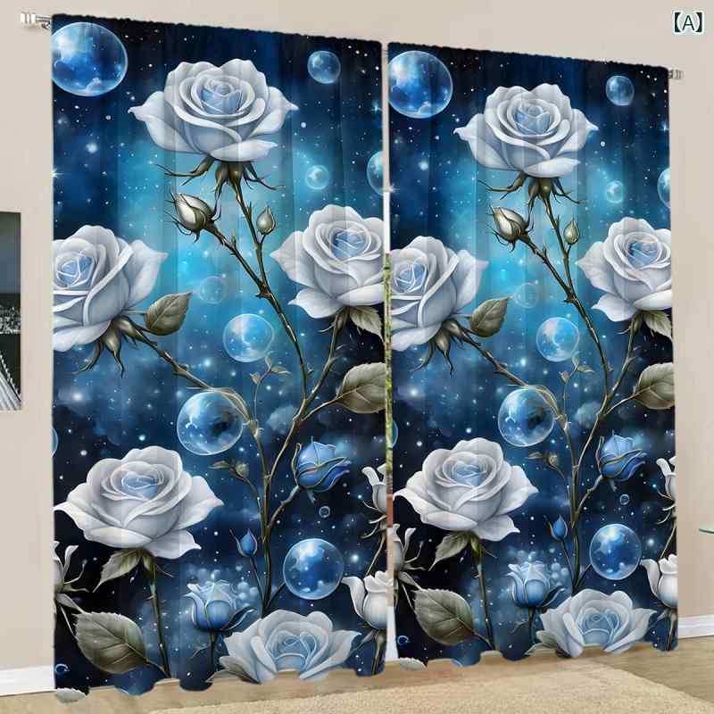 ・柄: 花柄・サイズ展開: 幅1.5m×高1.66m、幅2m×高2m、幅2.1m×高2.3m、幅2.3m×高2.7m、幅2.64m×高1.83m・適用スペース: リビング、ベッドルーム