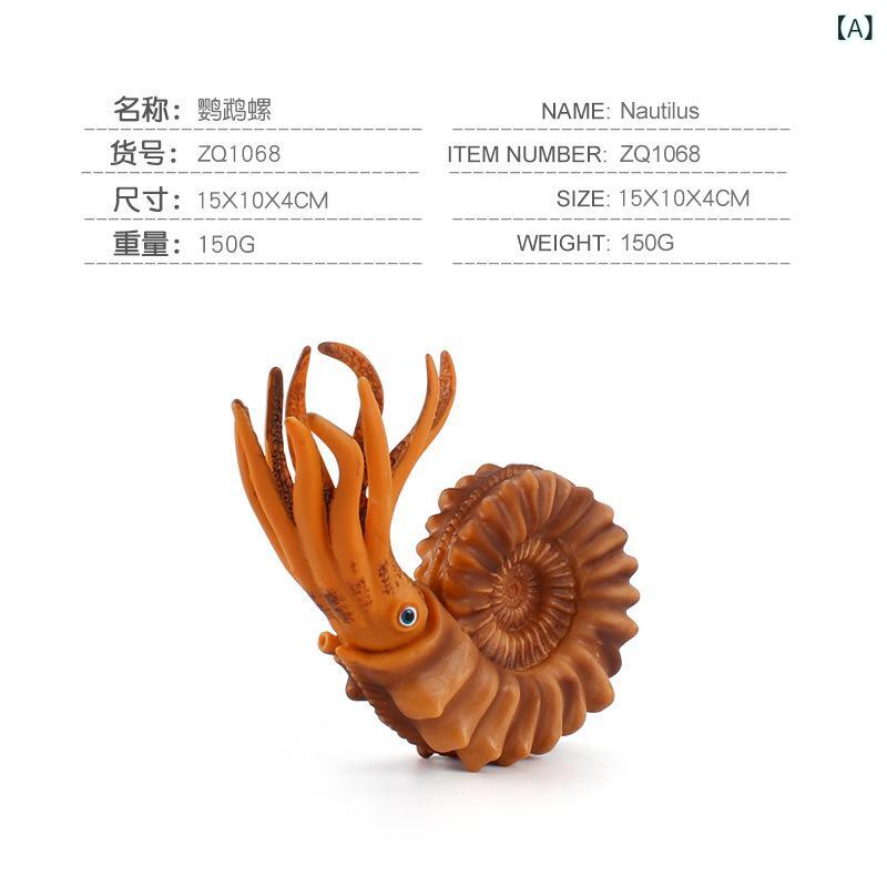 ・素材: プラスチック・重量: 750g・カテゴリ: 動植物模型・組み立て: 不要・種類展開: フルセット（地台なし）750g、オウムガイ 150g、オウムガイ 49g、オパビニア 40g、アノマロカリス 64g、魚竜 74g、頭甲魚 19...