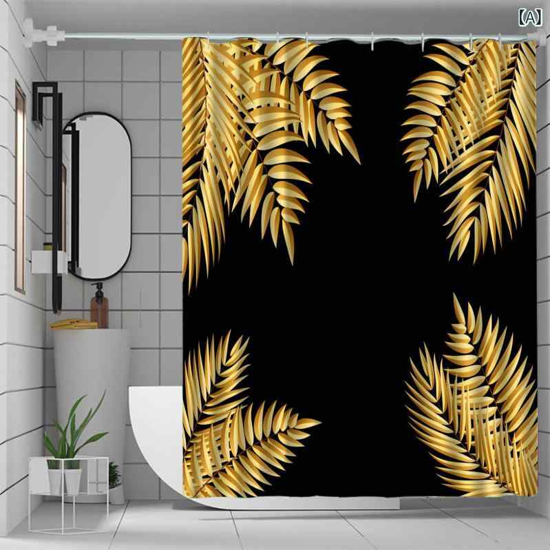 ・主な素材: ポリエステル・スタイル: モダンシンプル・柄: 熱帯植物・サイズ展開: 90x180cm, 120x180cm, 150x180cm, 180x180cm, 180x200cm・カテゴリ: シャワーカーテン・特徴: 防水、穴あけ不要