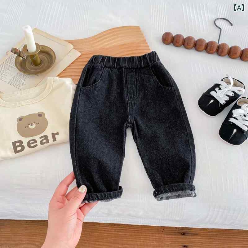 ・生地: デニム・スタイル: 韓国・パンツ丈: ロング丈・種類: デニムパンツ・主な素材: 綿95%・厚さ: 普通・性別: ユニセックス・柄: 無地・生地加工: 紫外線防止、ソフト加工・デザイン要素: トレンド・適応シーズン: オールシーズ...