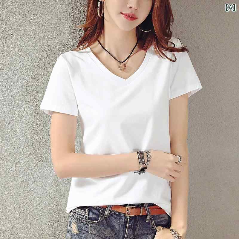 ・カテゴリ: Tシャツ・主な素材: 綿95%以上・スタイル: プルオーバー、通勤、個性的なストリート・袖丈: 半袖・加工: パッチワーク、切り替え・フィット: レギュラー・着丈: レギュラー（50cm～65cm）・ネックライン: Vネック・...