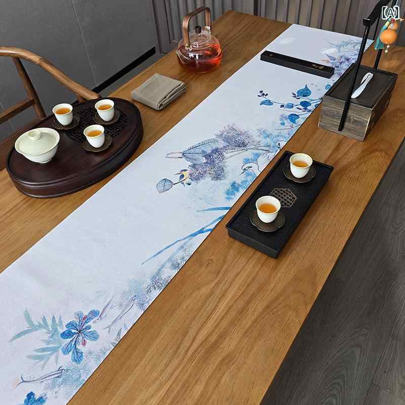 ・カテゴリ: テーブルランナー・主な素材: ポリエステル・スタイル: 中国風・カラー展開: 秋風墨藻図、淑景迎韶図・サイズ展開: 30×80cm、30×120cm、30×160cm、30×180cm、30×210cm、30×240cm、30...