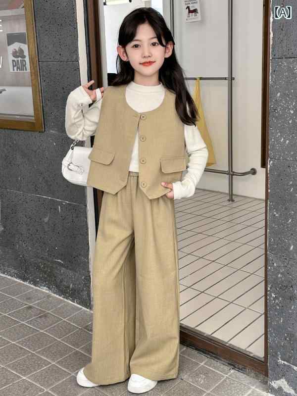 ・カテゴリ: キッズセットアップ・性別: 女の子・スタイル: 韓国・セットアップ種類: パンツセット・セット点数: 3点・対象年齢: 8歳以上・袖丈: 長袖・パンツ丈: ロング丈・加工: 柔軟加工・厚さ: 標準・柄: 無地・要素: セットア...