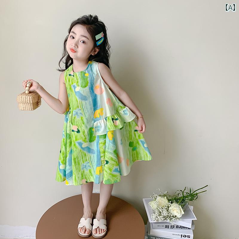 ・カテゴリ: 子供ワンピース・スタイル: プリンセス・主な素材: 綿・対象: 女の子・対象年齢: 8歳以上・柄: 花柄・袖丈: ノースリーブ・カラー展開: グリーン・サイズ展開: 100cm、110cm、120cm、130cm、140cm、...