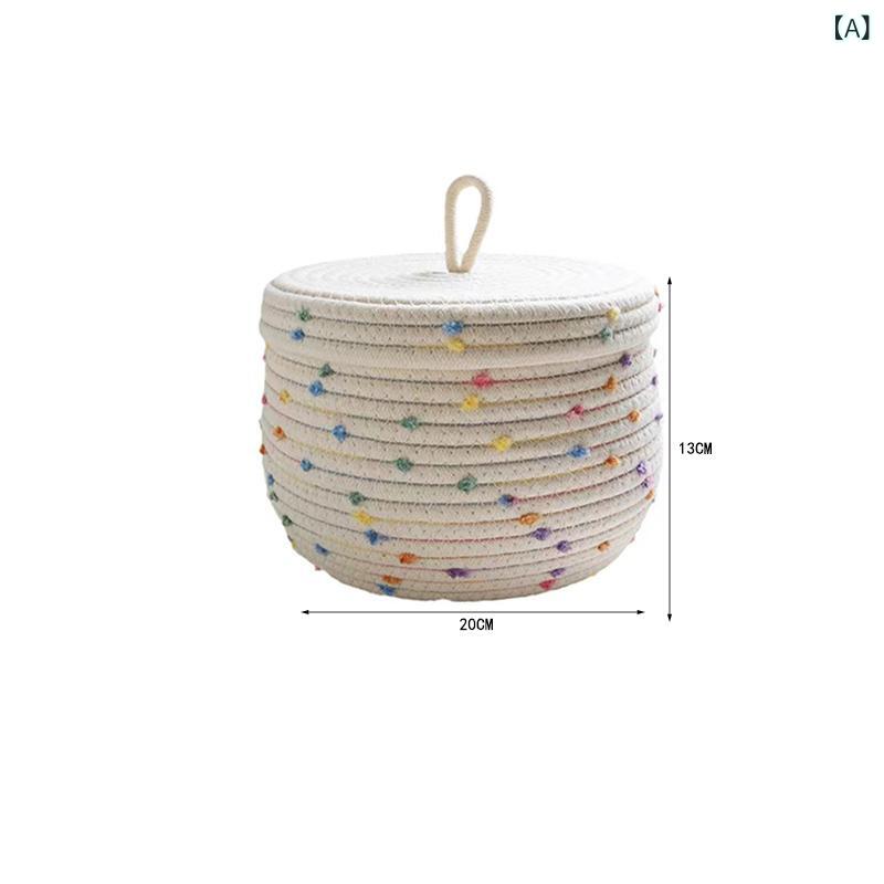 ・カテゴリ: 収納ケース・素材: 綿ロープ・機能: 防塵、回転、蓋つき、収納、移動可能・収納場所: 車内・スタイル: 和風・容量: 18L・カラー展開: 白、黒、灰、黄、緑、ピンク、茶、カーキ、赤、オレンジ、多色・柄: 花柄、アニマル柄、キ...