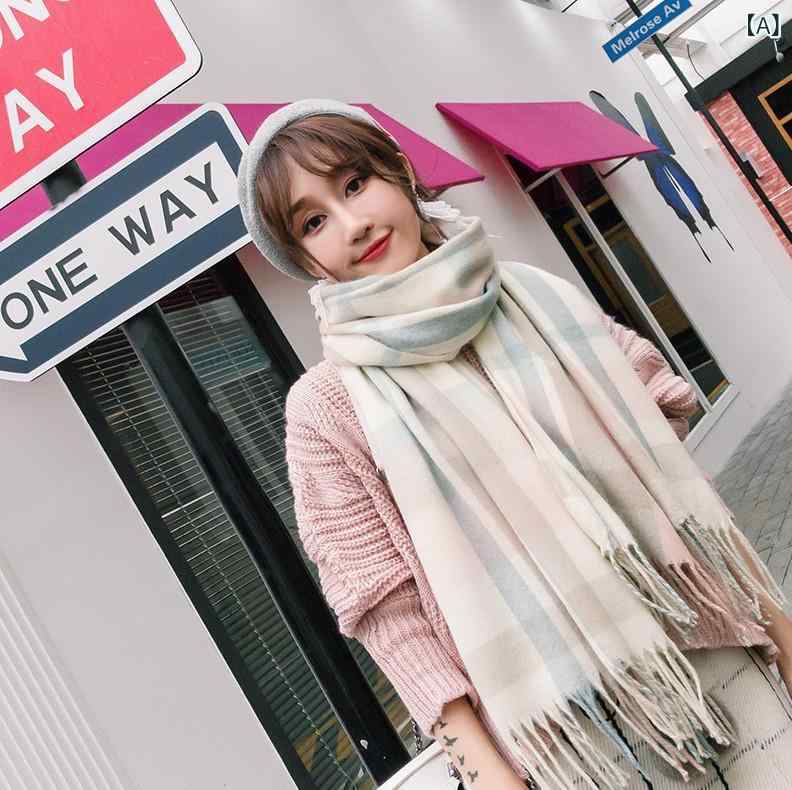 ・機能: 保温・スタイル: ロング・カラー展開: ピンク、オレンジレッド、ダークブルー、ライトグリーン、コリアンワインレッド、コリアンモスグリーン、パウダーブルーフレッシュ、ベージュ格子、ホワイトピンク格子、ホワイトピンク細格子・長さ: 2...