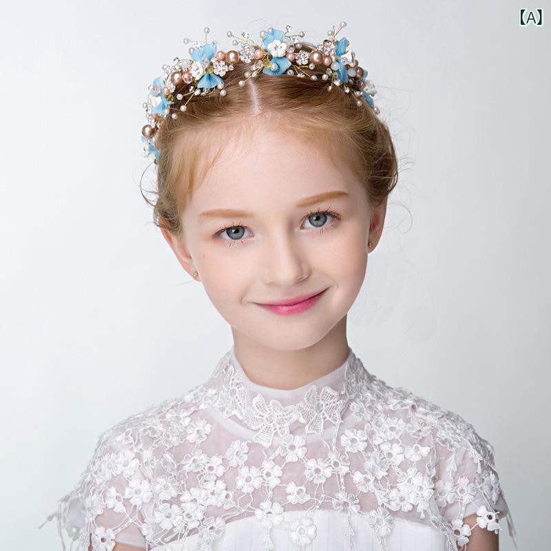 ・カテゴリ: ヘアアクセサリー・スタイル: 子供向け欧米・主な素材: 合金・: 花モチーフ・装飾: パール、ラインストーン、花、蝶結び、リボン・カラー展開: ブルー、ピンク・種類: ヘアバンド・対象年齢: 3-6歳、6-10歳、10歳以上・...