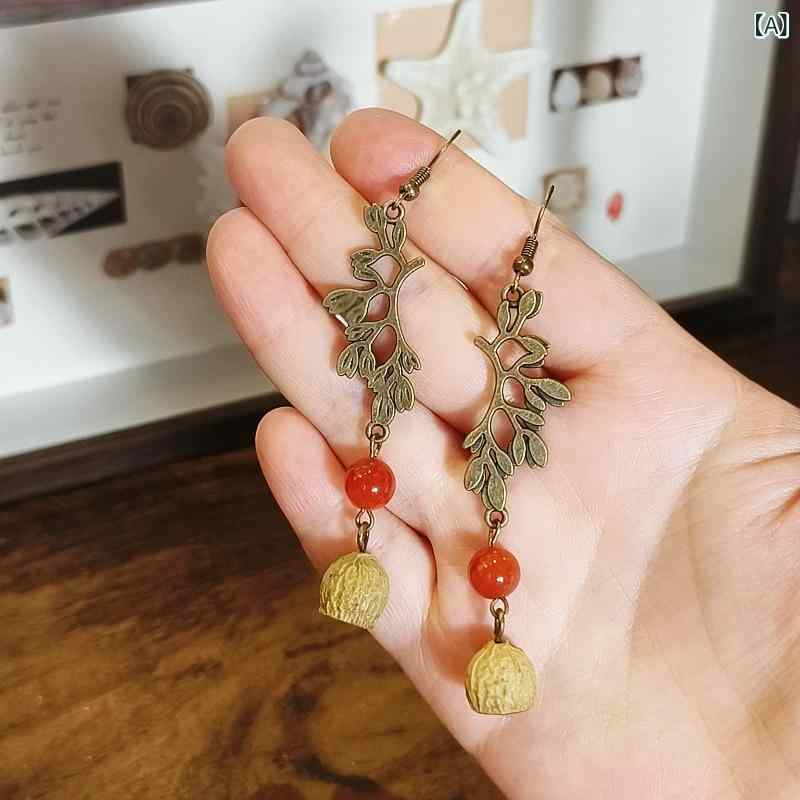 ・素材: 合金・カラー展開: レッドメノウビーズ 鼻煙壺デザイン, レッドメノウビーズ 水楊子デザイン, レッドメノウビーズ ブラウン開口笑デザイン, レッドメノウビーズ 風鈴果デザイン, レッドメノウビーズ 小油果デザイン, レッドメノウ...