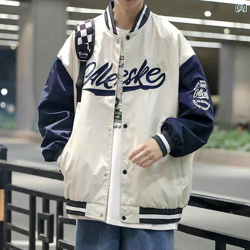 ・カテゴリ: トレーナー・スタイル: アカデミック・サブスタイル: トレンドカレッジ・対象層: 18～35歳向け・性別: メンズ・フィット: ルーズフィット・ネックライン: リブベースボールカラー・フロント: シングルブレストボタン・厚さ:...