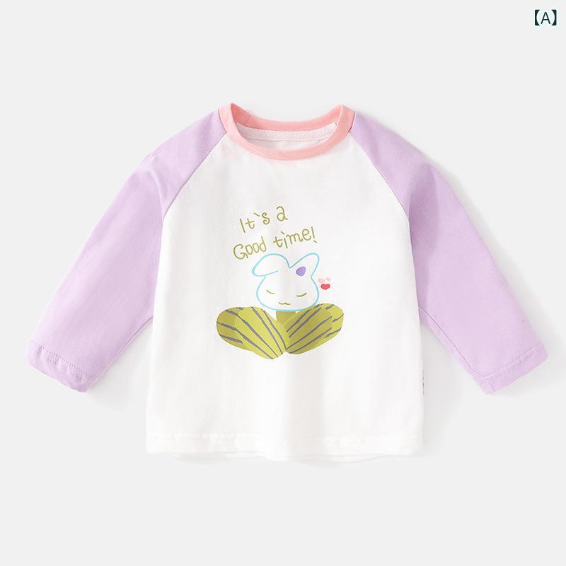 ・カテゴリ: キッズTシャツ・スタイル: 韓国風・性別: ユニセックス・主な素材: 綿・ネックライン: ラウンドネック・袖丈: 長袖・デザイン: フードなし・柄: キャラクター・生地加工: 柔軟加工・対象年齢: 3～8歳 (100～140c...