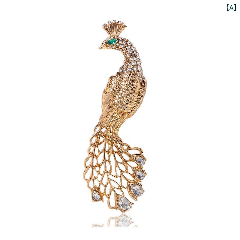 ・素材: 亜鉛合金・デザイン: 動物・加工技術: ラインストーン装飾・デザイン要素: 鳥・機能: 装飾、多機能、固定・スタイル: ファッションOL・スタイルカテゴリ: ファッション通勤・対象: 女性・種類: ブローチ