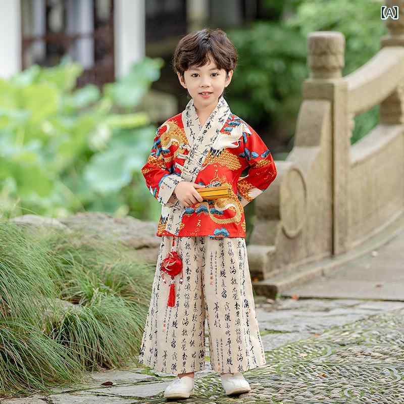 ・カテゴリ: 子供用チャイナドレス、唐装、民族衣装・スタイル: 中国風、セットアップ、ガーリー、キュート・柄: 抽象・主な素材: 綿73%混紡・生地加工: 柔軟加工・着用シーズン: オールシーズン・性別: ユニセックス・対象年齢: 中大童（...