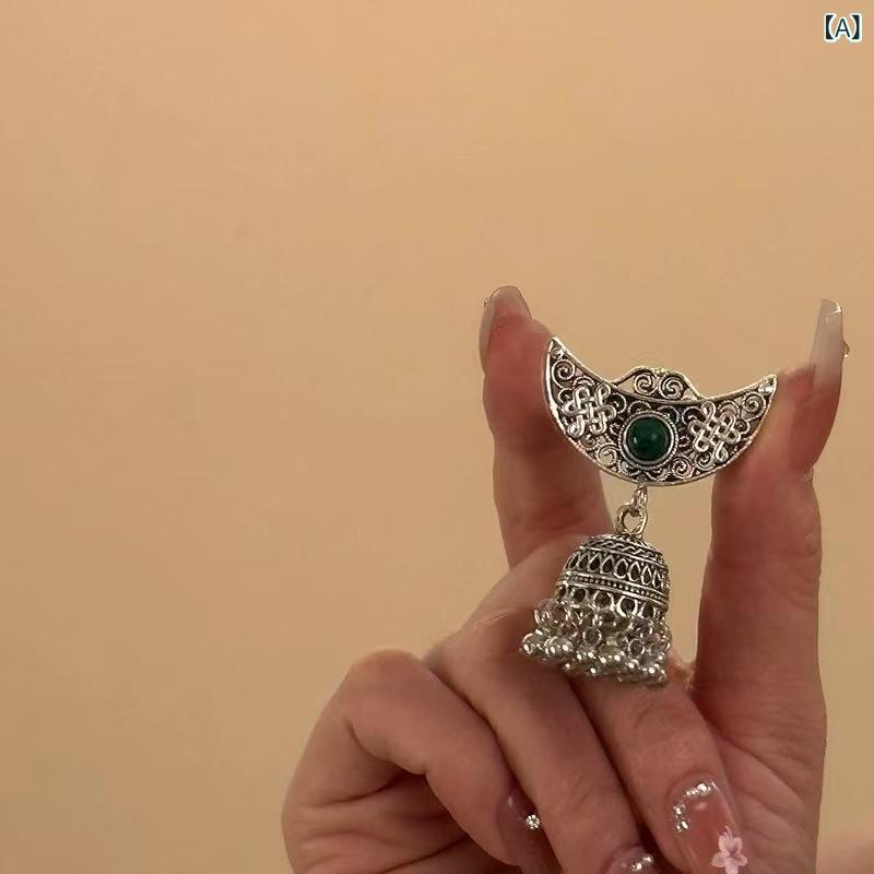 ・素材: 合金・加工方法: 手作り・ヘアアクセサリー種類: ダックビルクリップ・カラー: モンゴル風透かし彫り模様-グリーンパール・デザイン要素: 三日月・スタイル: 田園風・スタイル分類: フレッシュスイート・商品カテゴリ: ヘッドドレス...
