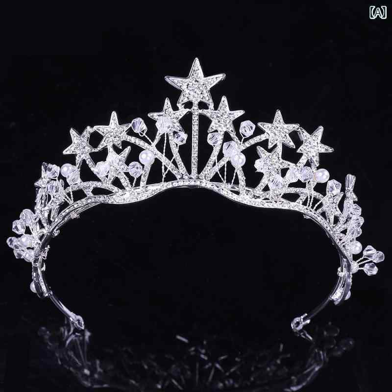 ・カテゴリ: ヘアアクセサリー・素材: 合金・メッキ: 厚銀、KC金・スタイル: 韓国風・対象: レディース・デザイン: 星型・加工方法: 手作業・ストーン: ホワイトクリスタル・カラー展開: 厚銀ホワイトジルコニア、KC金ホワイトジルコニア