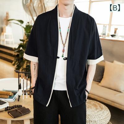 ・カテゴリ: 漢服・主な素材: リネン86%・着用シーン: カジュアル・加工: ノンアイロン・カラー展開: グレー、ブラック、ワインレッド、ネイビー・サイズ展開: M、L、XL、XXL、3XL、4XL、5XL・スタイル: 民族風・タイプ: ...