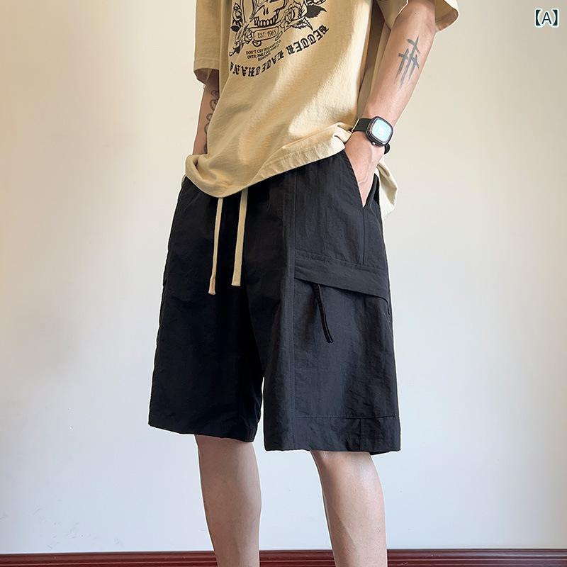 ・カテゴリ: ショートパンツ・スタイル: スポーツカジュアル・主な素材: ポリエステル・丈: ショート・シルエット: ルーズ・伸縮性: ややあり・加工: ノーアイロン・シーン: カジュアル、デイリー・カラー展開: ブラック、カーキ、グリーン...