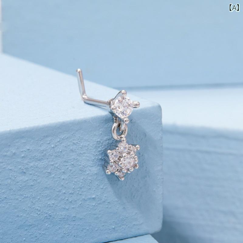 ・カテゴリ: 鼻ピアス・スタイル: ユニセックス、シンプル・素材: 金属・カラー展開: スチールカラー展開: スチール