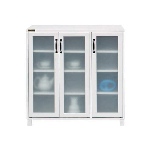 　 ◆◆お部屋が広く見えるWH家具シリーズ◆◆ 黒い取っ手がアクセントがとてもかわいいシリーズです。 ガラスは擦りガラス調のフィルムガラスを使用。 ガラスが割れた際には飛散防止にもなり安心安全です。 ★お客様組立商品になります。 サイズ 【...