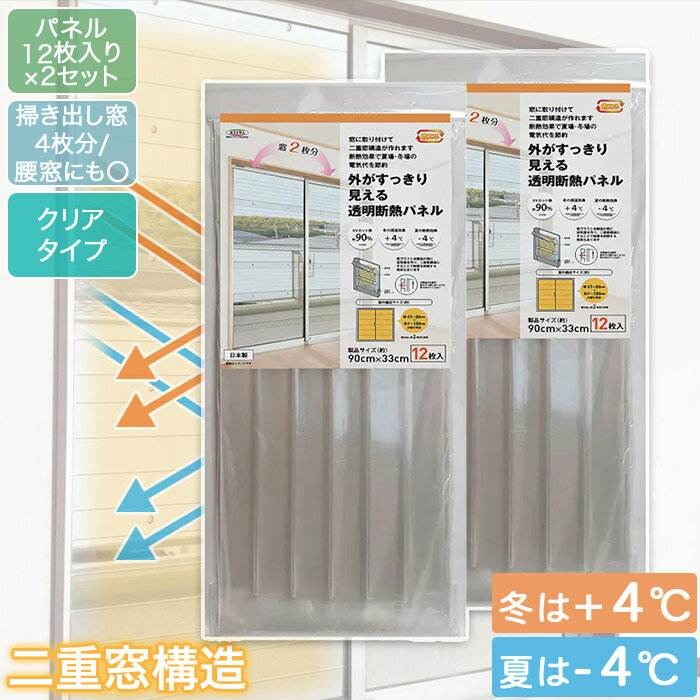 ●　ここがポイント　● 〇窓に取り付けて二重窓構造が作れる透明断熱パネルです。 〇窓枠に両面テープで本製品を張り付けることで、窓ガラスと本製品の間に空気層を作り、二重ガラス構造にすることで断熱効果を上げます。断熱効果で夏場・冬場の電気代の節...