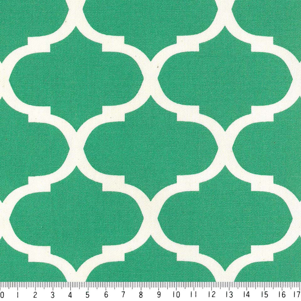 上品なモロッカン柄柄区分：モロッカン柄　幾何柄　ダマスク柄　アラベスク柄　モザイク柄 きれいなミドリ 男の子 ビタミンカラー Vitamin color 使用生地： オックス生地（生成色 / 晒し白） 綿100％ 生地幅 115cm 柄有効...