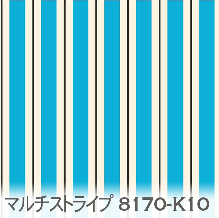 8170-k10_マルチストライプ柄_ミントブルー（k10） S SS M L 4サイズ展開 8170L-k10,8170m-k10,8170s-k10,8170ss-k10 使用生地： オックス生地 綿100％ 生地幅 115cm 柄有効...
