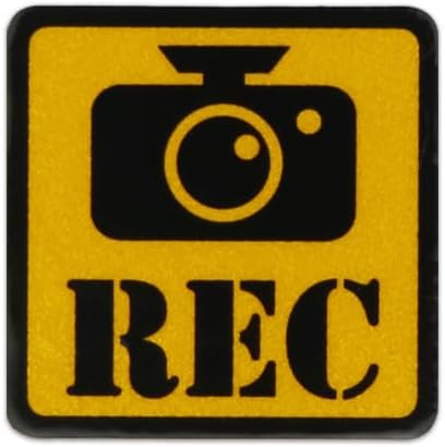 REC ：小　反射 黄色 ステッカー と小　シルバー ステッカー サイズ：30×30×0.5mm ヘルメット、バイク、スクーター、スマホ　車、etc貼って楽しんでください　