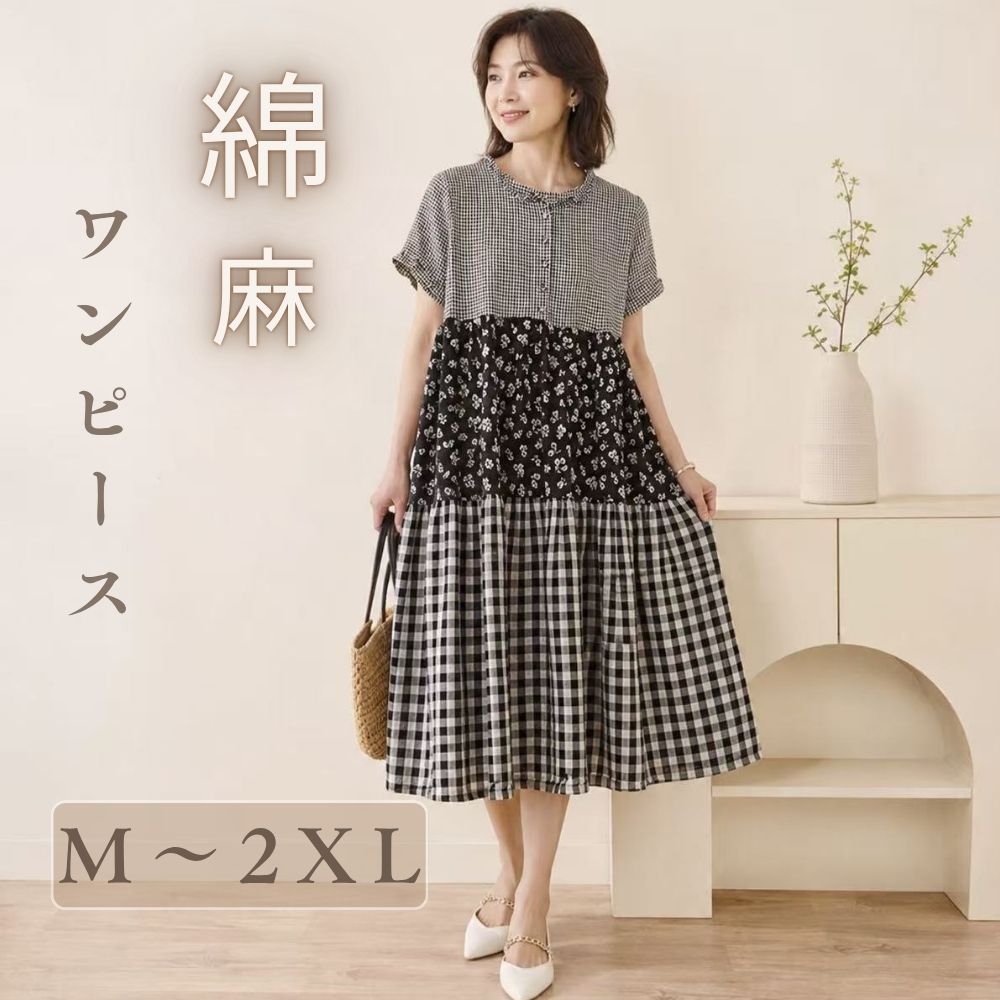 商品情報素材ポリエステルサイズ(cm)M:　総丈96.5　バスト100　肩幅38　袖丈18L:　総丈97.5　バスト104　肩幅39　袖丈19XL:　総丈98.5　バスト108　肩幅40　袖丈202XL:　総丈99.5　バスト112　肩幅4...