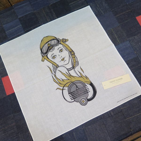 【TROPHY CLOTHING TR-BANDANA01】 トロフィークロージング オイリー ガール バンダナ MADE IN JAPAN Oily Girl Bandana 数々の代表的な作品を生み出してきたNuts Art Works...