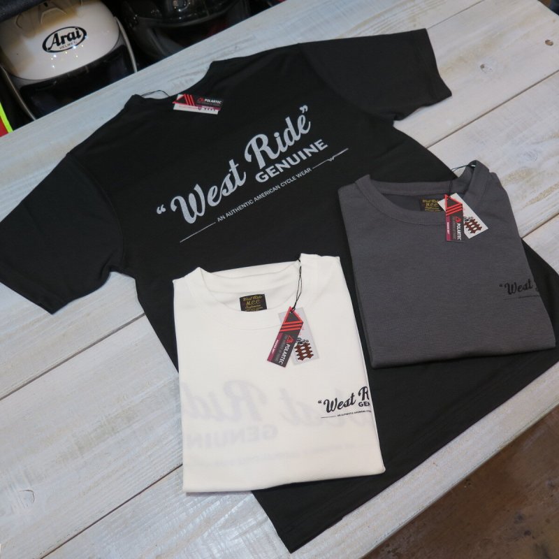【WEST RIDE】 ウエストライド WR GENUINE パワードライTシャツ MADE IN JAPAN POWER DRY TEE-1 夏に涼しいTEE。 速乾性と通気性を兼ね備えるPOWER DRY。 高機能素材のPOLARTEC...